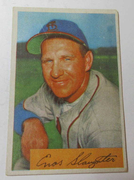 1954 Enos Slaughter Baseball Bazooka 62 E71GG | Etsy