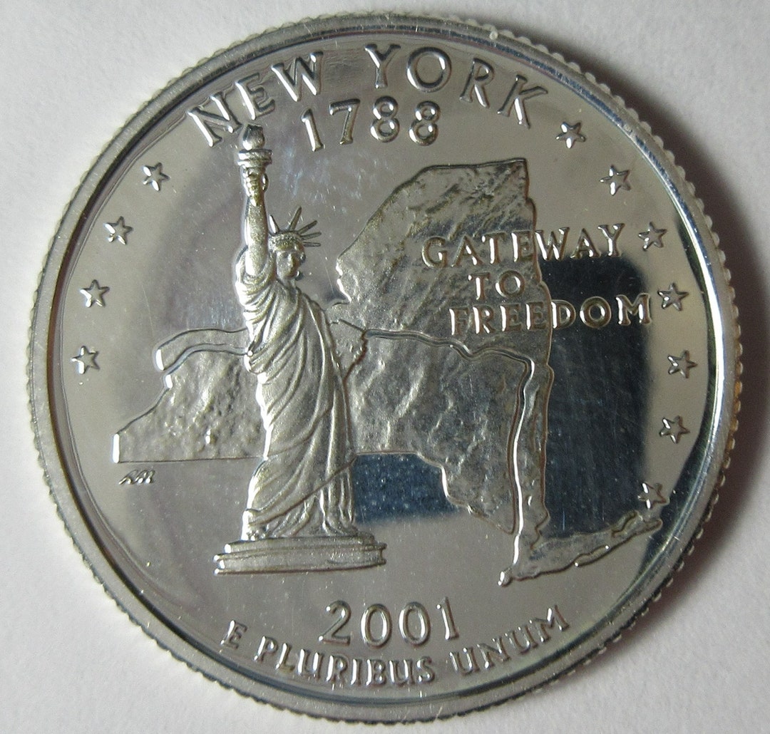 2001-S New York Quarter Silver Proof (#e121k) - Etsy