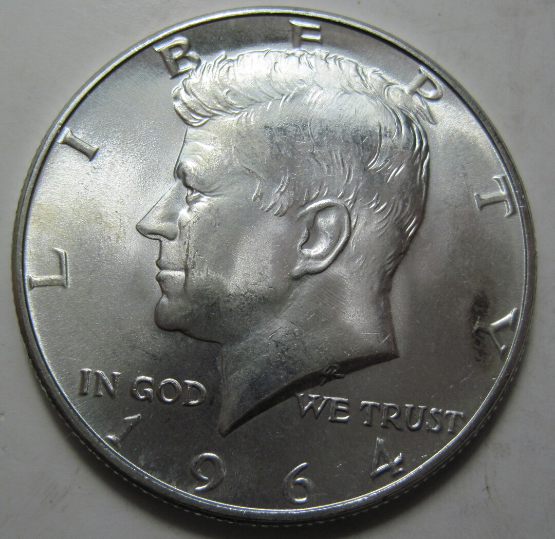1964 Silver Kennedy Half in Unc E37R - Etsy