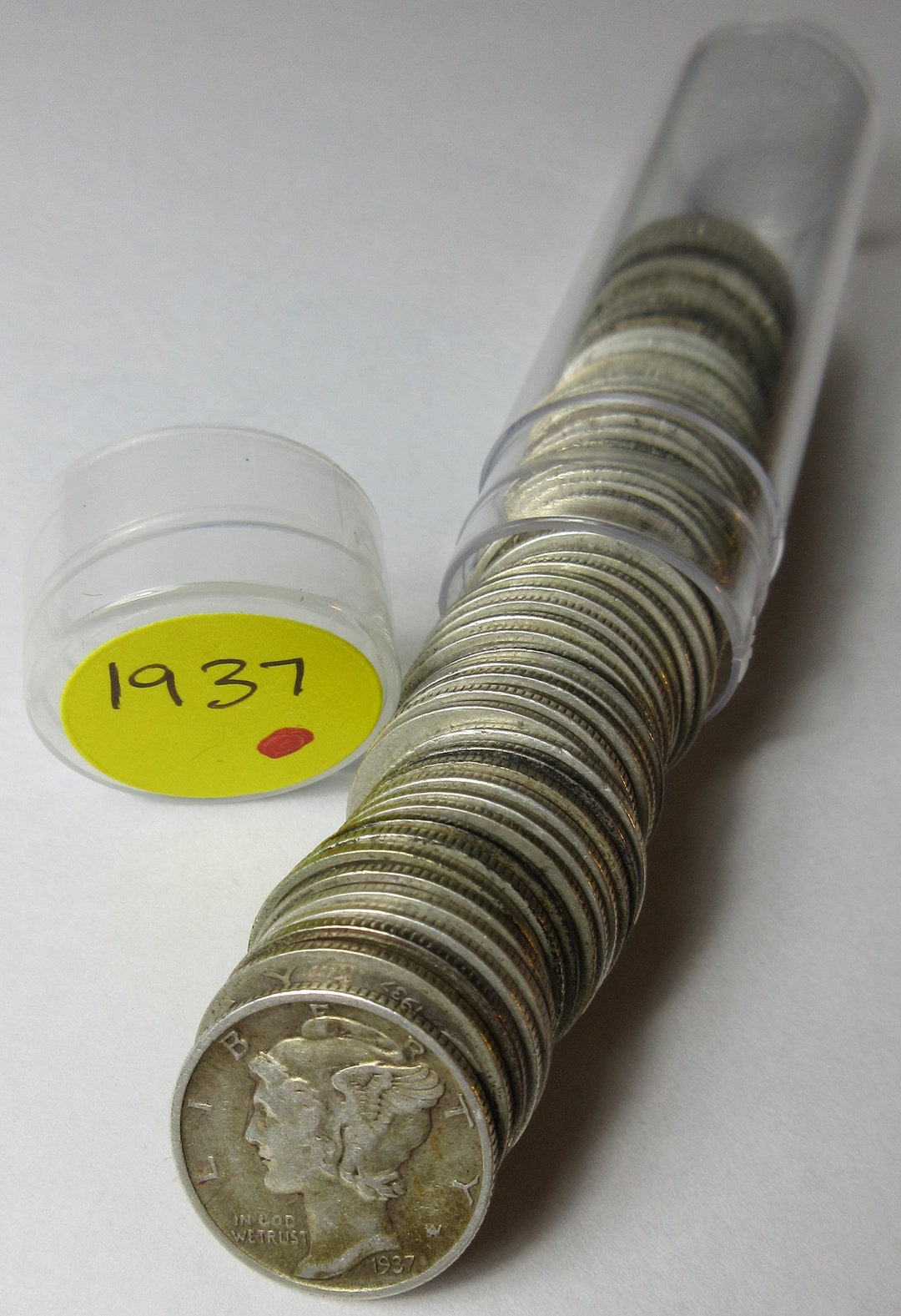 1937 Silver Mercury Dime Roll e1227e - Etsy