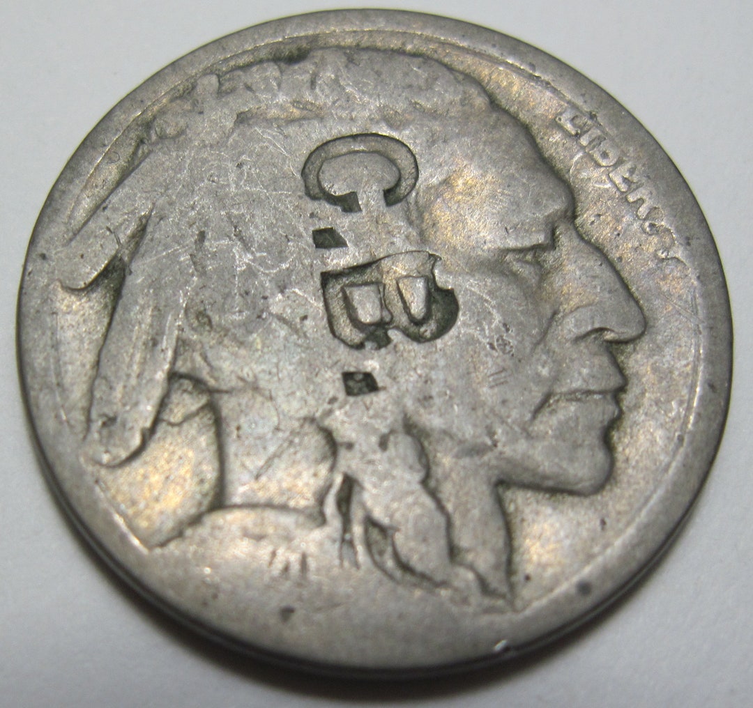 1920 Buffalo Nickel 'C.B.' Counterstamped (#e12ac) - Etsy