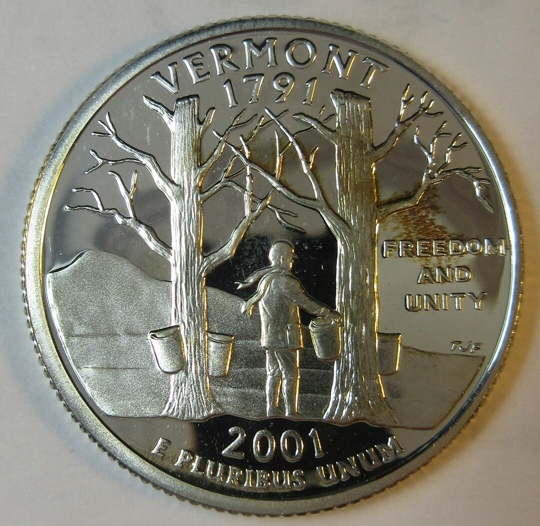 2001-S Vermont Silver Proof Quarter (#e1214i) - Etsy