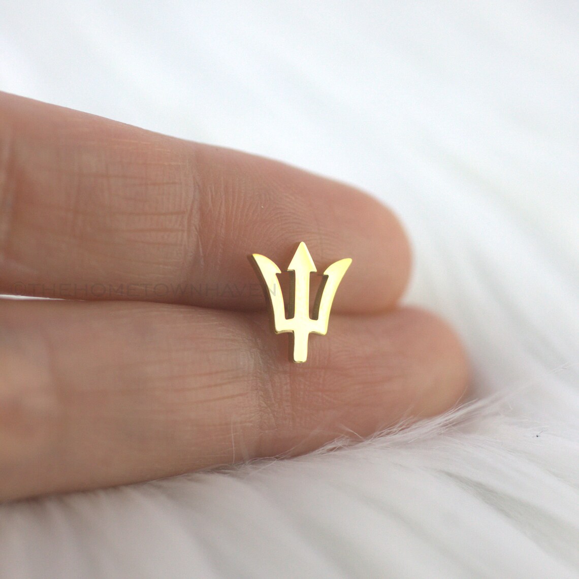 Trident Earrings - Trident Studs, Barbados Trident, Barbados Trident ...