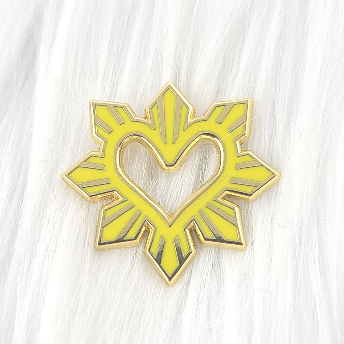 Philippines Heart Sun Enamel Pin, Unique Filipino Gift, Philippines ...