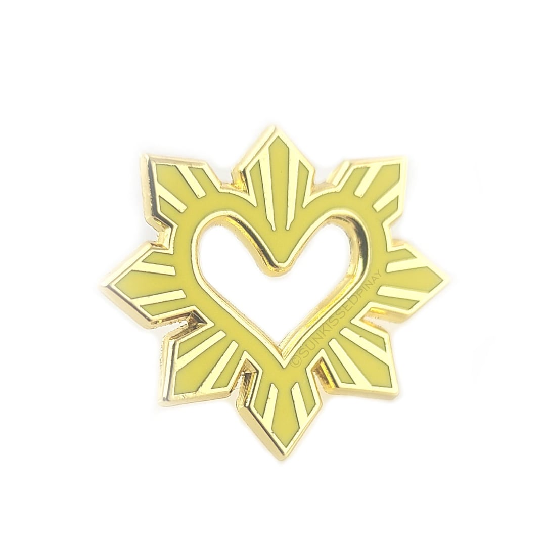 Philippines Heart Sun Enamel Pin, Unique Filipino Gift, Philippines ...
