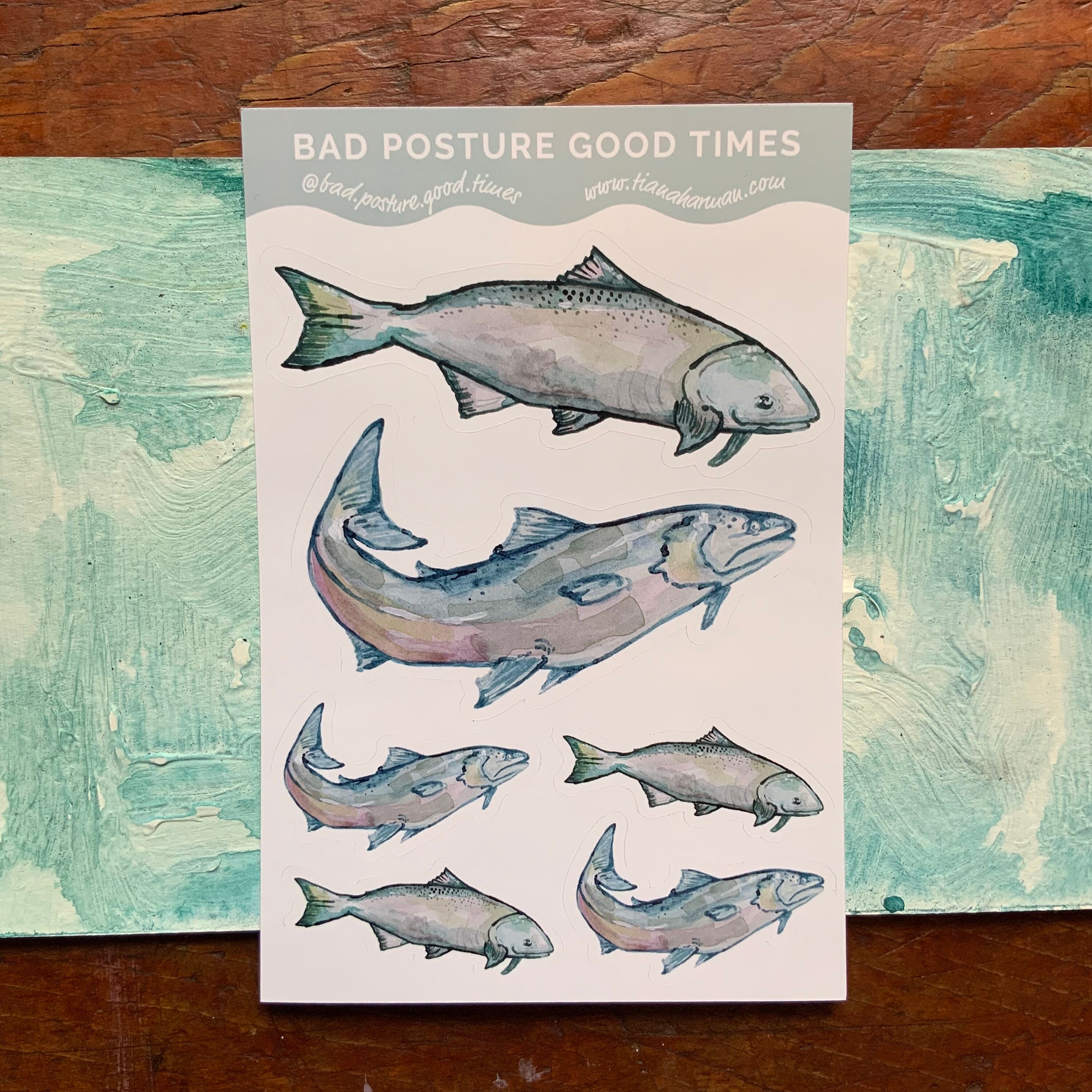 Fish Sticker Sheet 6 Aquatic Stickers Planner & Bullet | Etsy