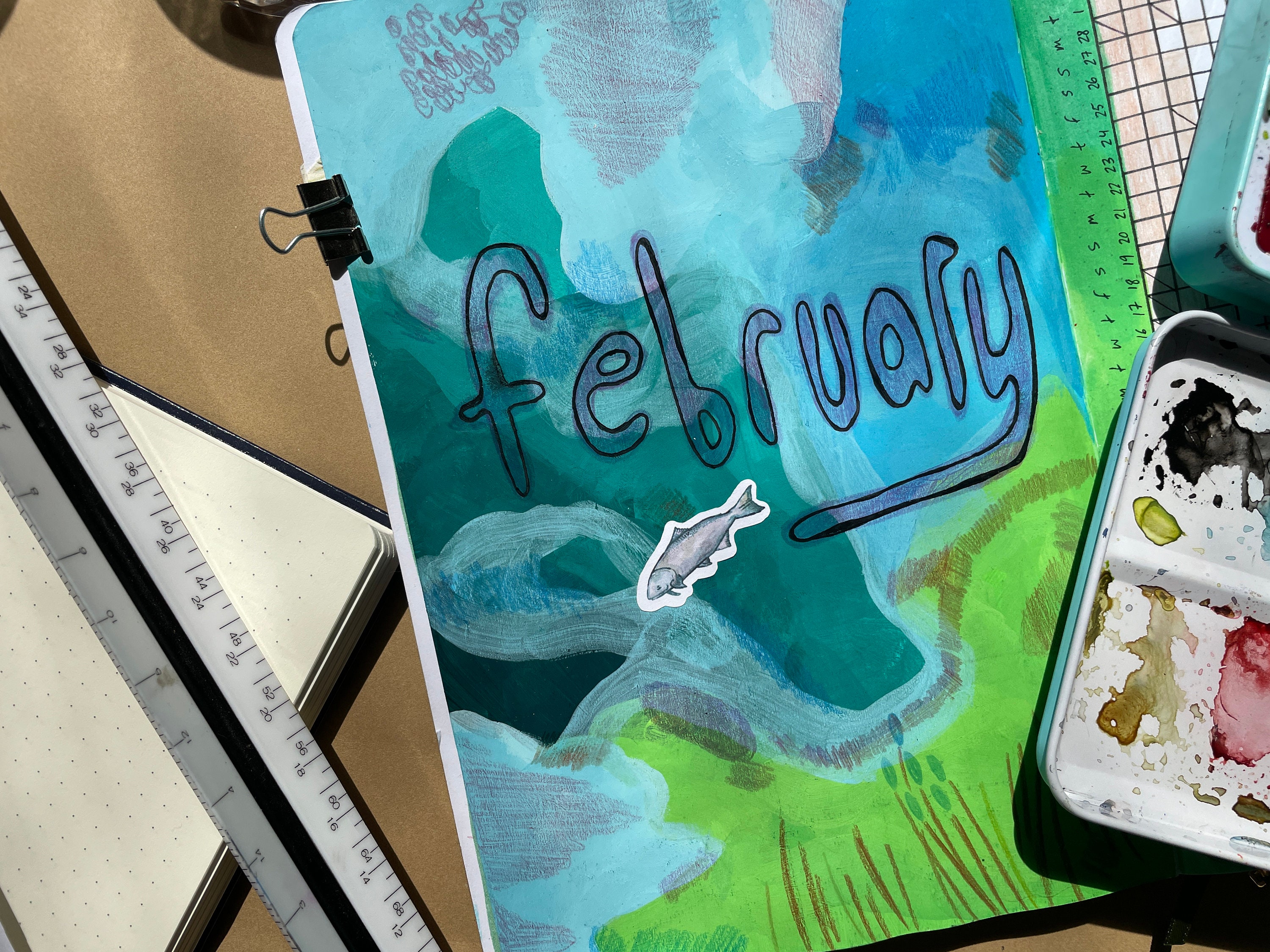 Fish Sticker Sheet, 6 Aquatic Stickers, Planner & Bullet Journaling ...