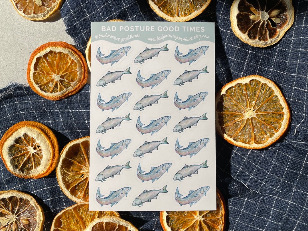 Fish Sticker Sheet, 21 Fish Stickers, Planner & Bullet Journaling ...