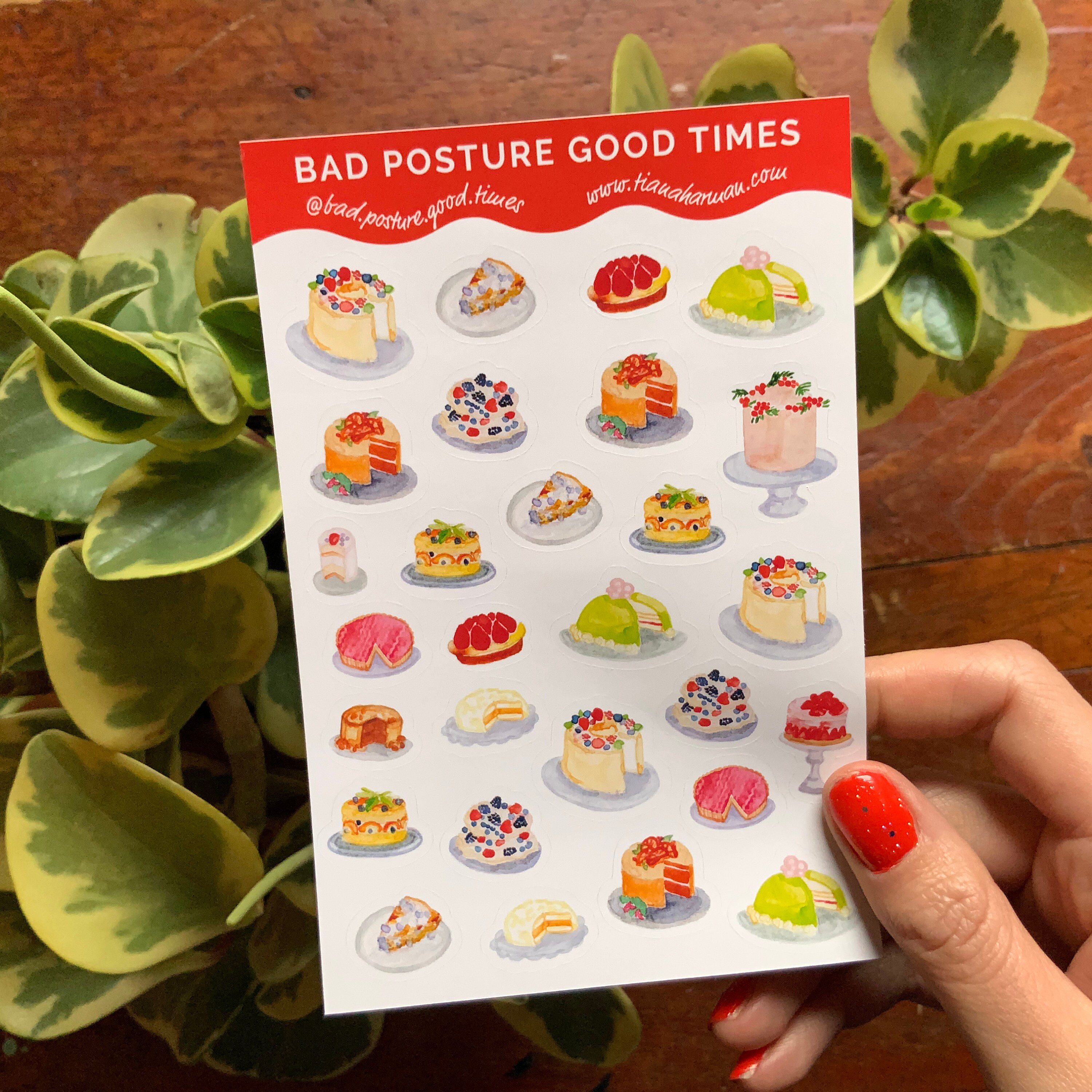 Cake Sticker Sheet, 28 Cake Stickers, Planner & Bullet Journal Stickers ...