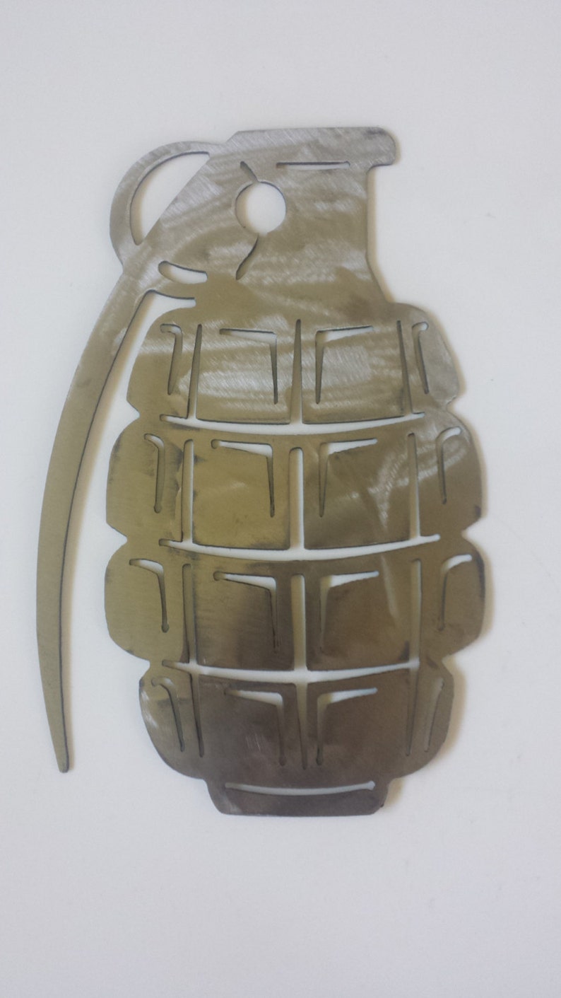 Grenade Metal Sign Powder Coated or Raw Steel | Etsy