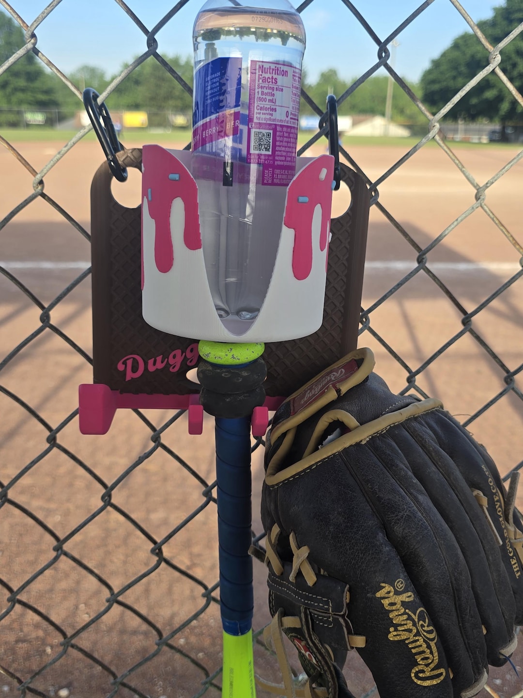 Ice Cream Dugout Organizer | Baseball Fence Gear Holder | Softball Bat ...