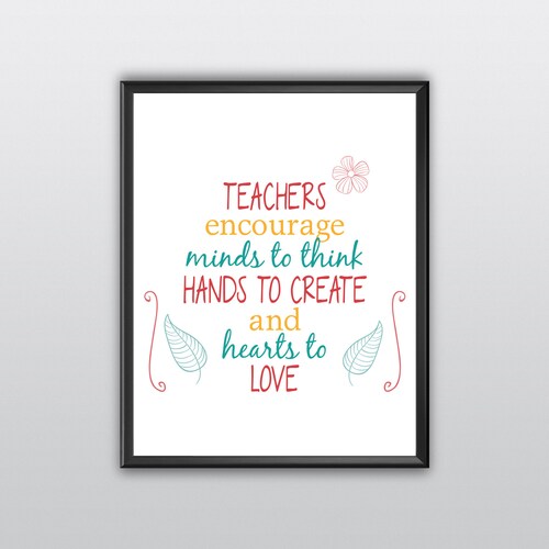 Teacher Gift Teacher Art Classroom Printable Art Goodbye | Etsy