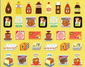 Japanese Supermarket Stickers Japanese Food Stickers Paper - Etsy