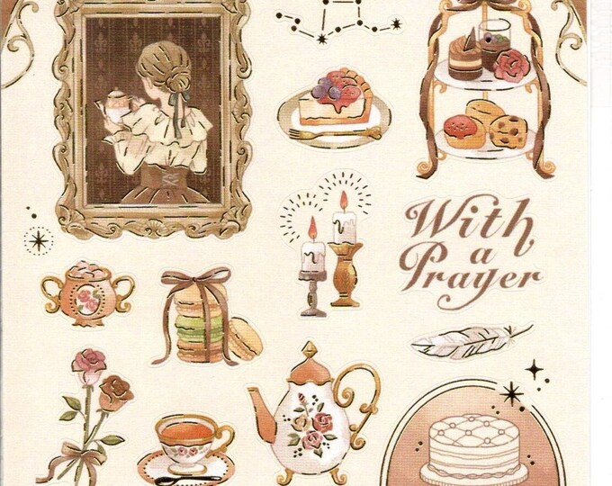 Afternoon Tea Stickers Flower Stickers Choupinet Seal Mind Wave ...