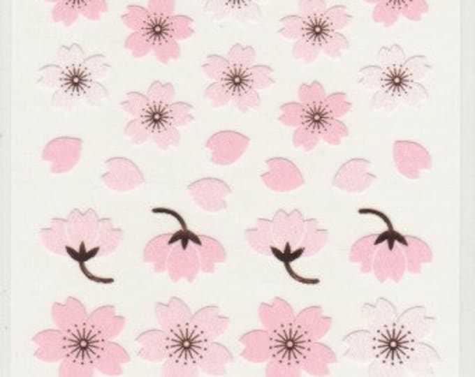 Sakura Stickers Cherry Blossom Stickers Paper Stickers - Etsy