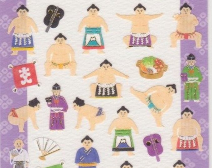 Sumo Stickers - Traditional Japanese Stickers - Paper Stickers - Mind ...