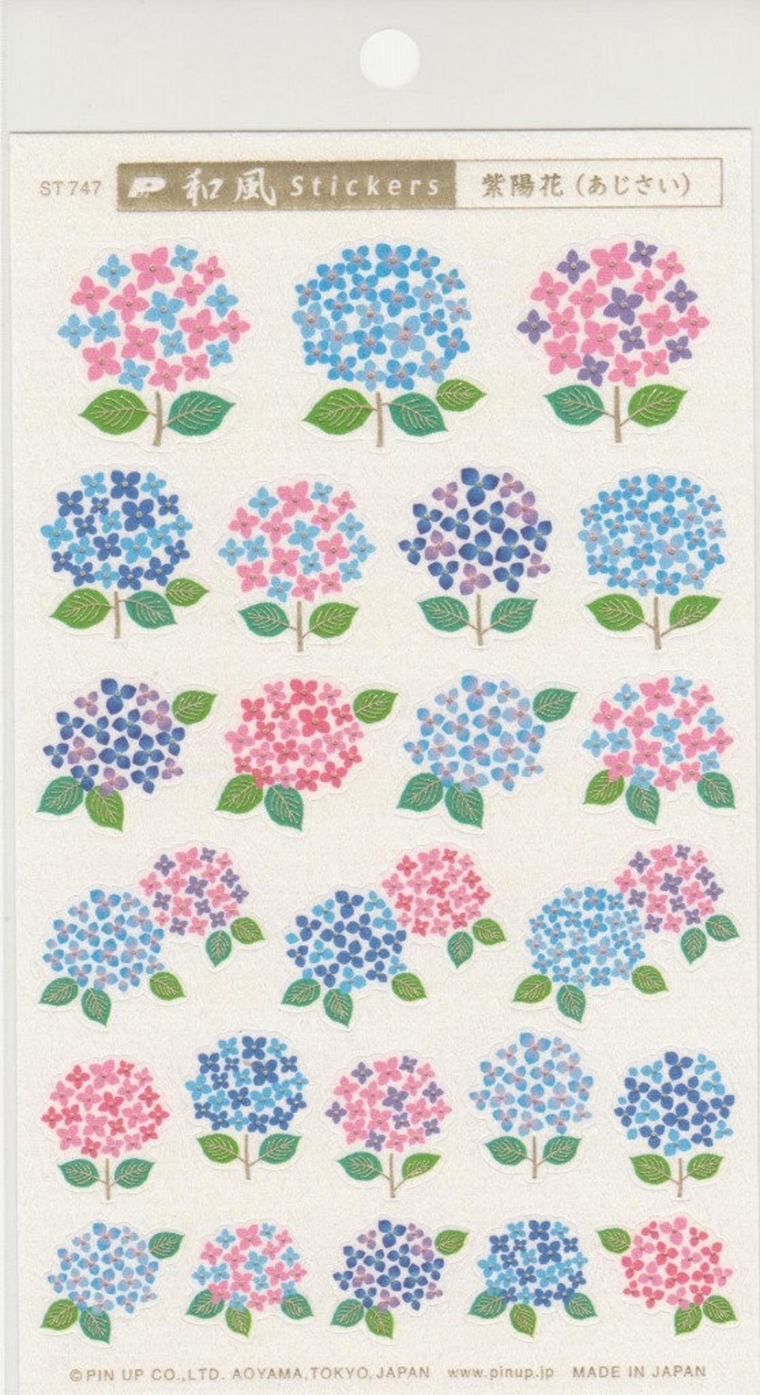 Hydrangea Flowers Paper Stickers Reference TK3709 - Etsy