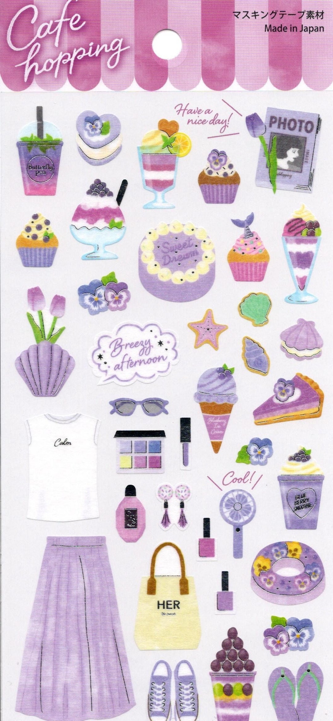 Cafe Stickers - Sweets Stickers - Cake Stickers - Masking Tape Stickers ...
