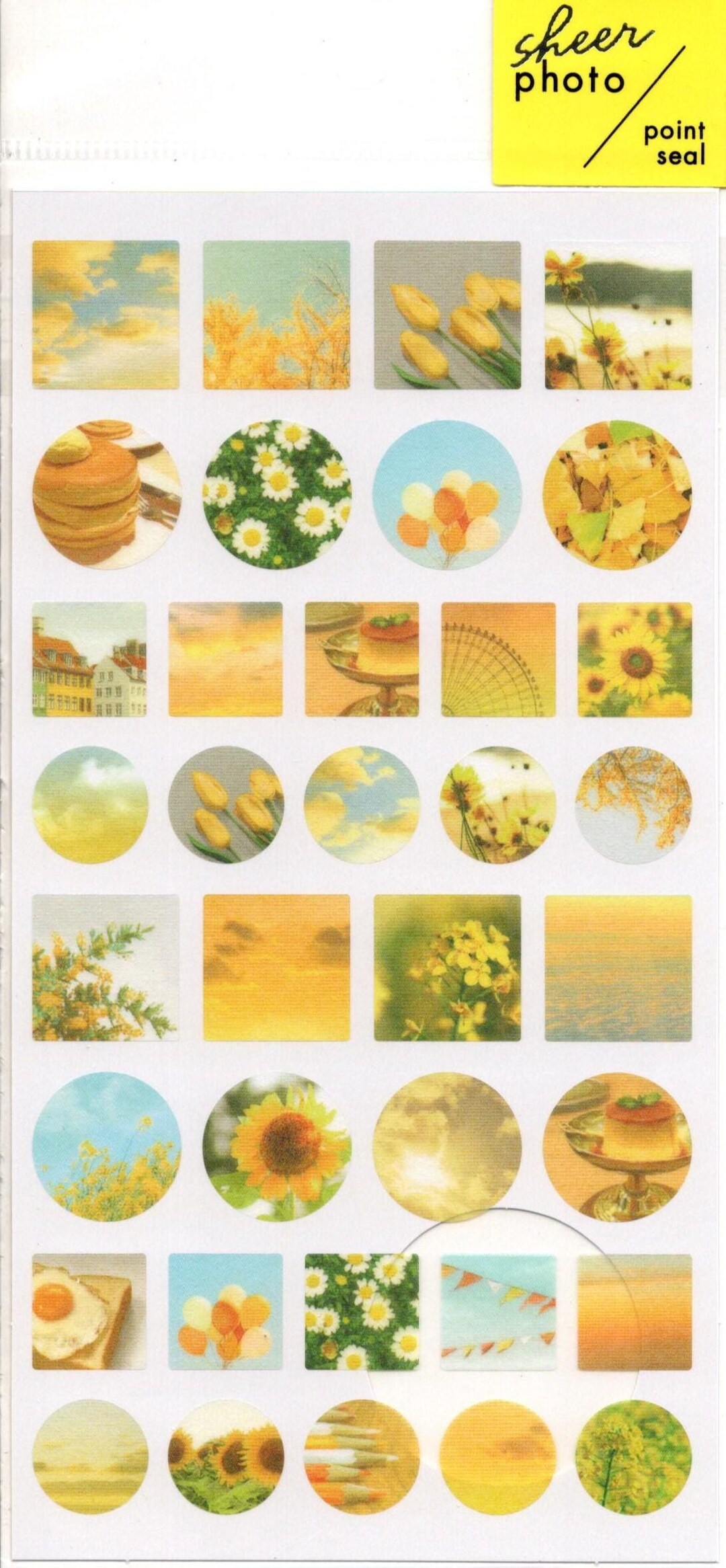 Sheer Photo Stickers Yellow Stickers Point Seals Reference A10854 - Etsy