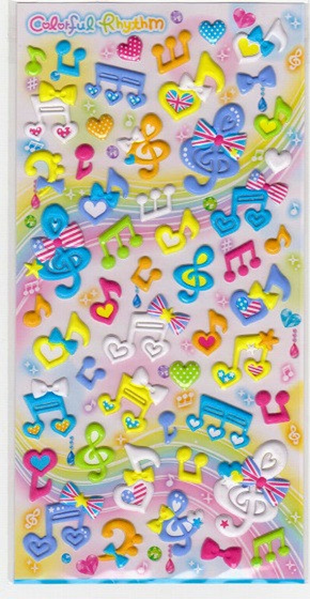Musical Stickers - Music Note Stickers - Puffy Stickers - Mind Wave - Etsy