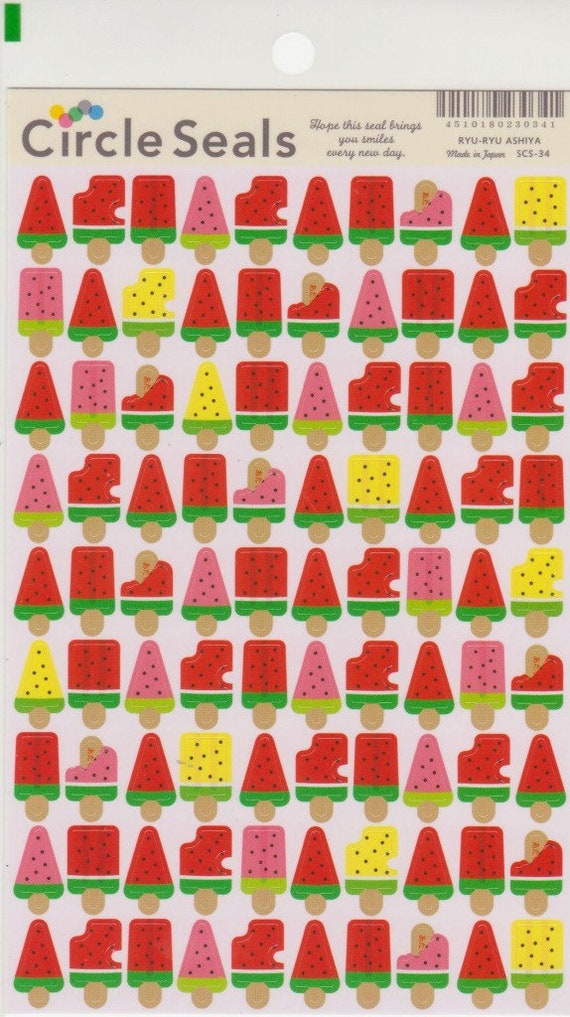 Watermelon Stickers Fruit Stickers Popsicle Stickers - Etsy