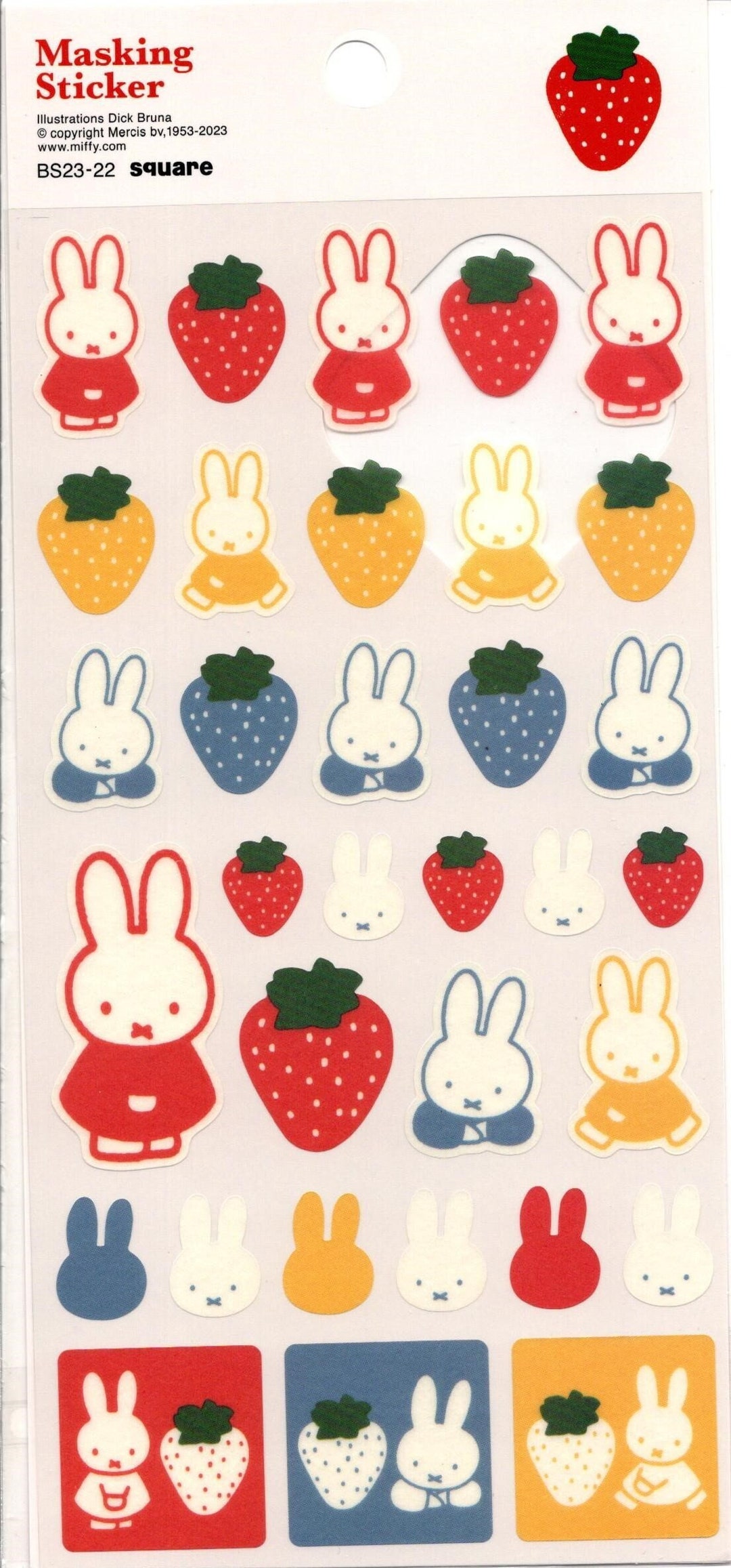 Miffy Stickers Masking Tape Stickers Reference A11752-54 - Etsy