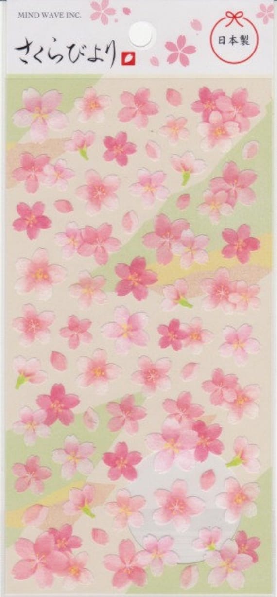 Sakura Stickers Cherry Blossom Stickers Paper Stickers | Etsy