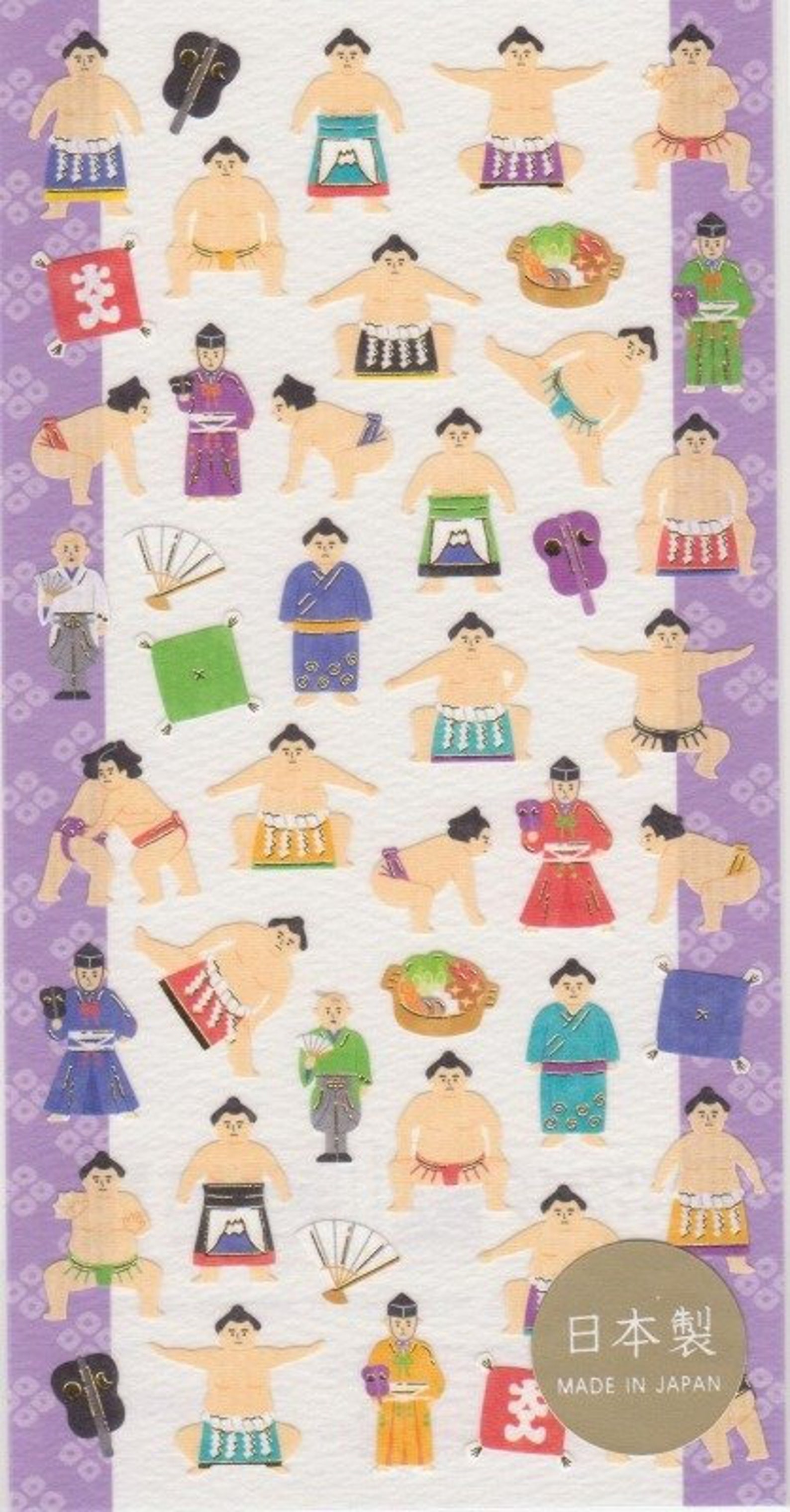 Sumo Stickers Traditional Japanese Stickers Paper Stickers | Etsy