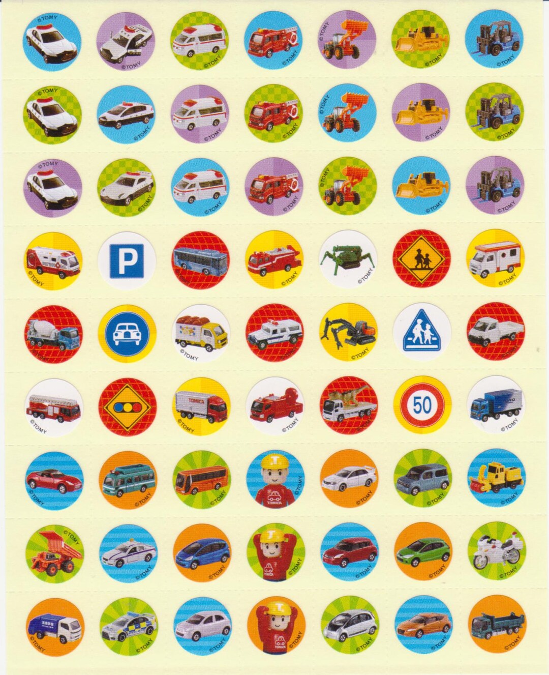 Car Stickers Tomica Car and Truck Stickers Kawaii Japanese Stickers ...