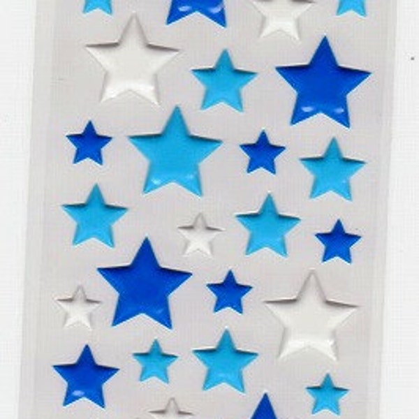 Puffy Star Stickers - Etsy