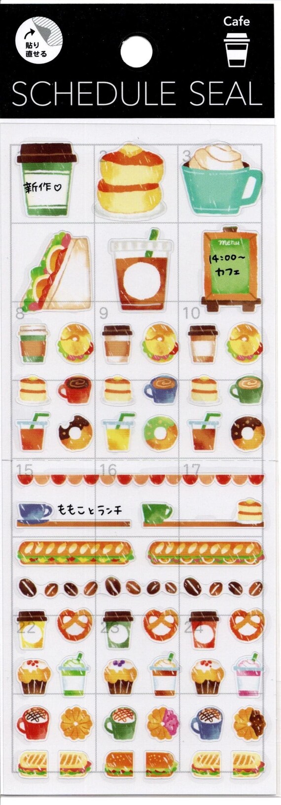 Cafe Stickers Schedule Stickers Removable Stickers | Etsy