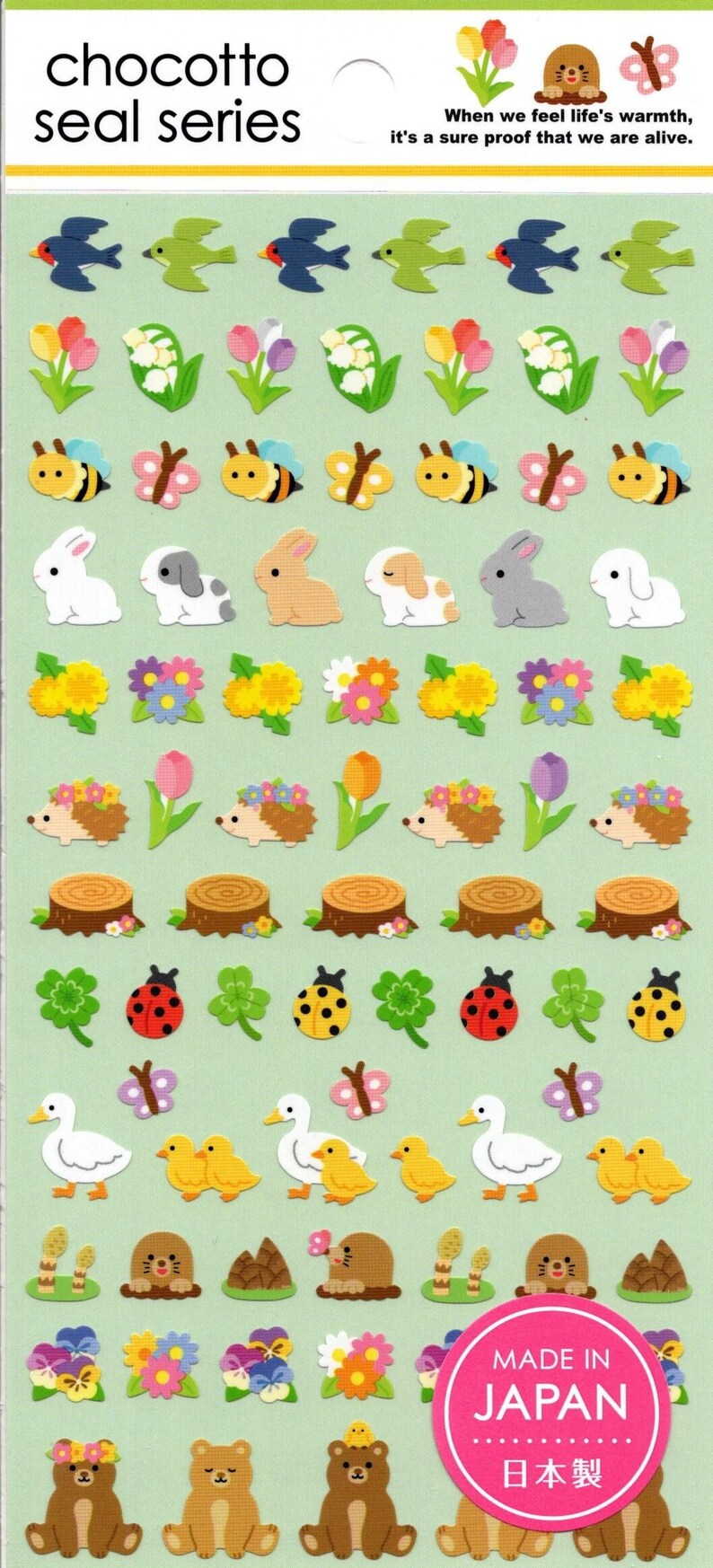 Animal Assortment Stickers Japanese Stickers Reference - Etsy