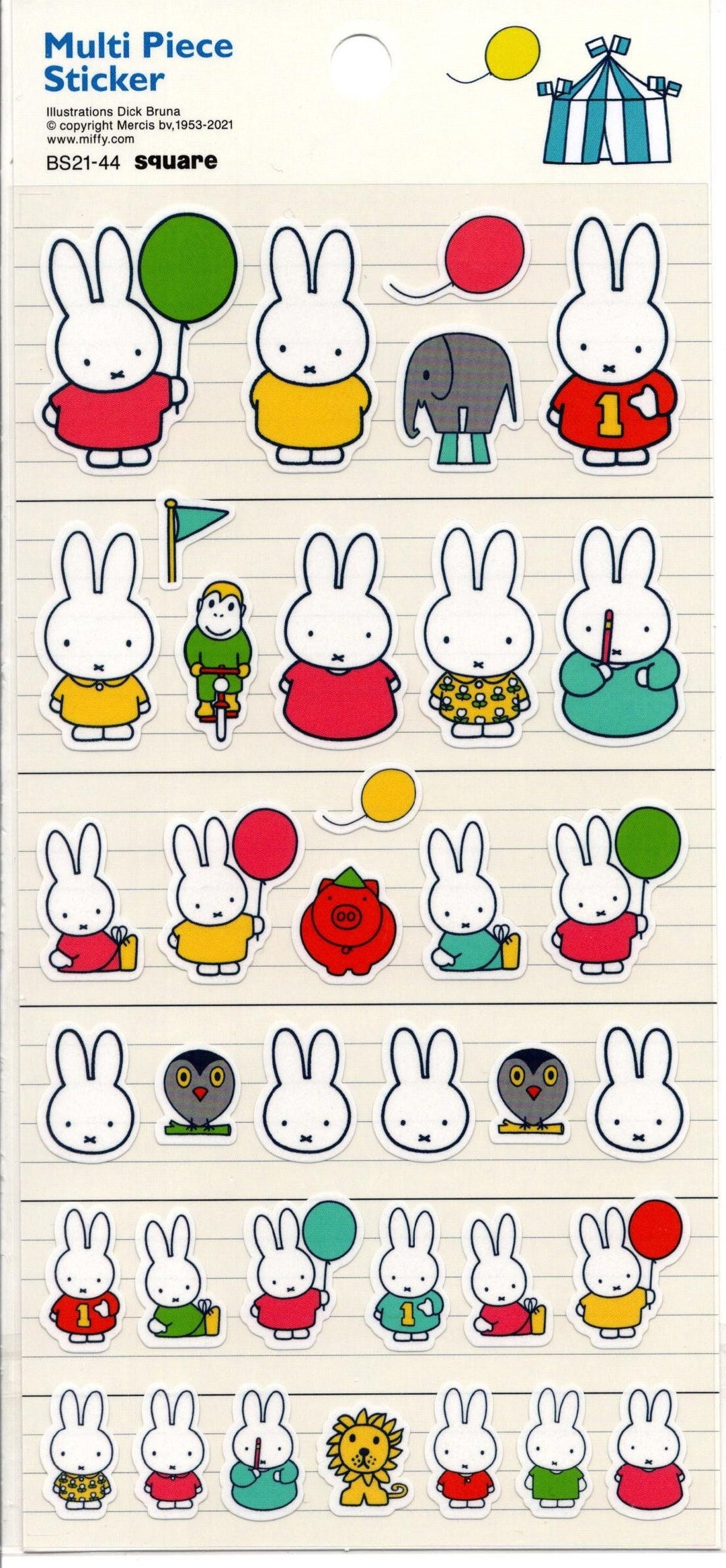 Miffy Stickers Reference A7241 - Etsy
