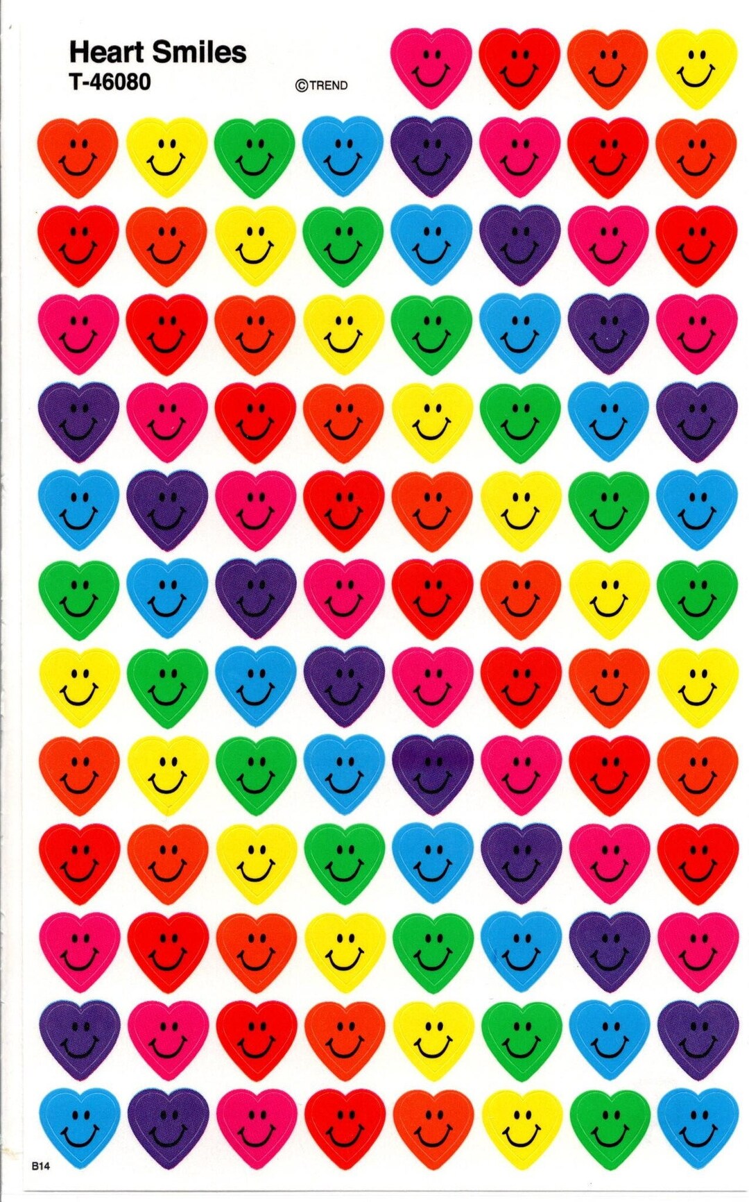 Rainbow Heart Stickers - Smiley Face Stickers - Reference #A5276 - Etsy