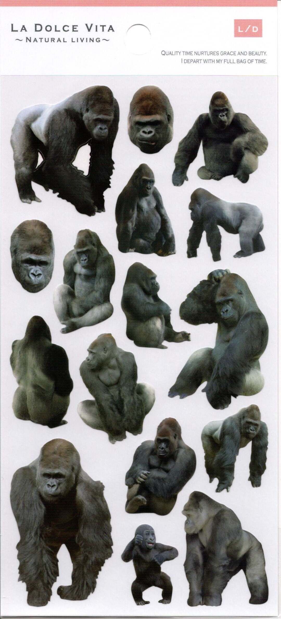 Gorilla Stickers - Animal Stickers - La Dolce Vita Mind Wave Stickers ...