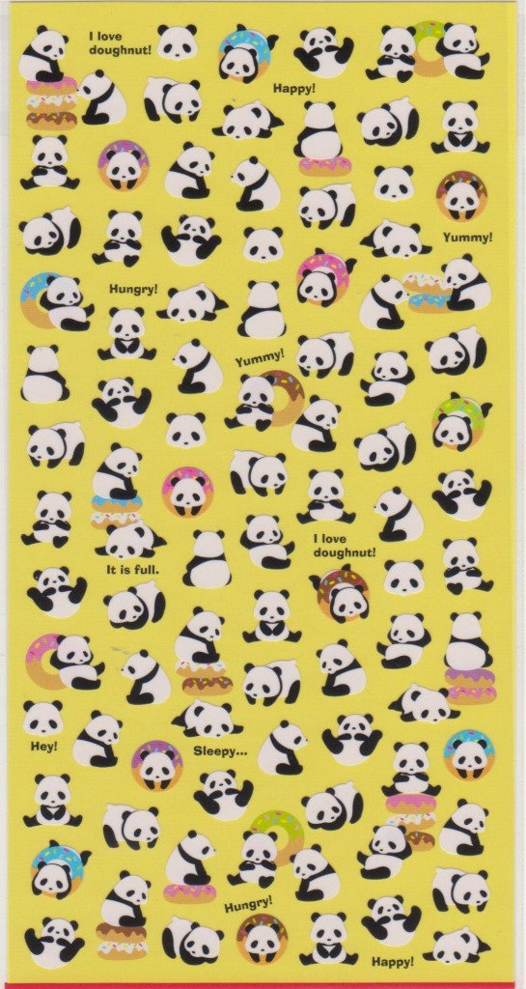 Cute Panda Stickers - Mind Wave Stickers - Reference #A11077#A11490 - Etsy