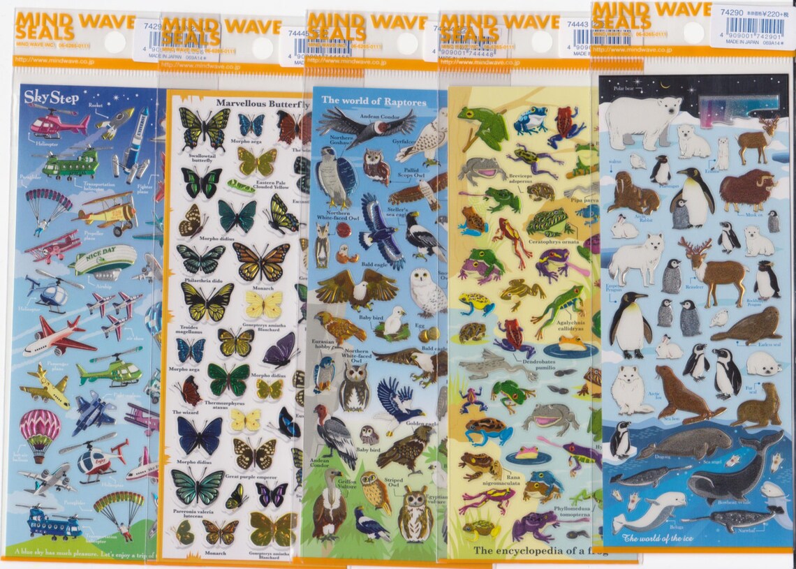 Dinosaur Stickers Mind Wave Reference F2265-66 - Etsy