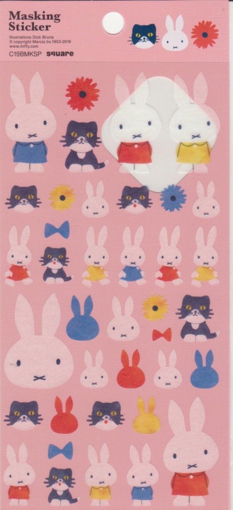 Miffy Stickers Cat Stickers Masking Tape Stickers - Etsy