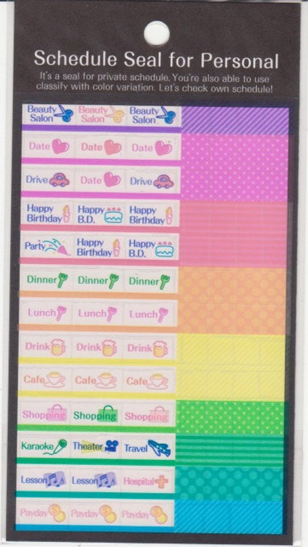 Schedule Stickers - Planner Stickers - Reference A5369-70 - Etsy