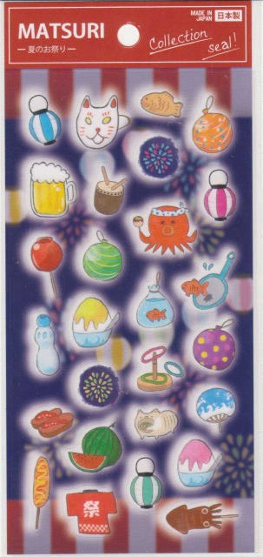 Japanese Festival Stickers Matsuri Stickers Japanese Food Stickers ...