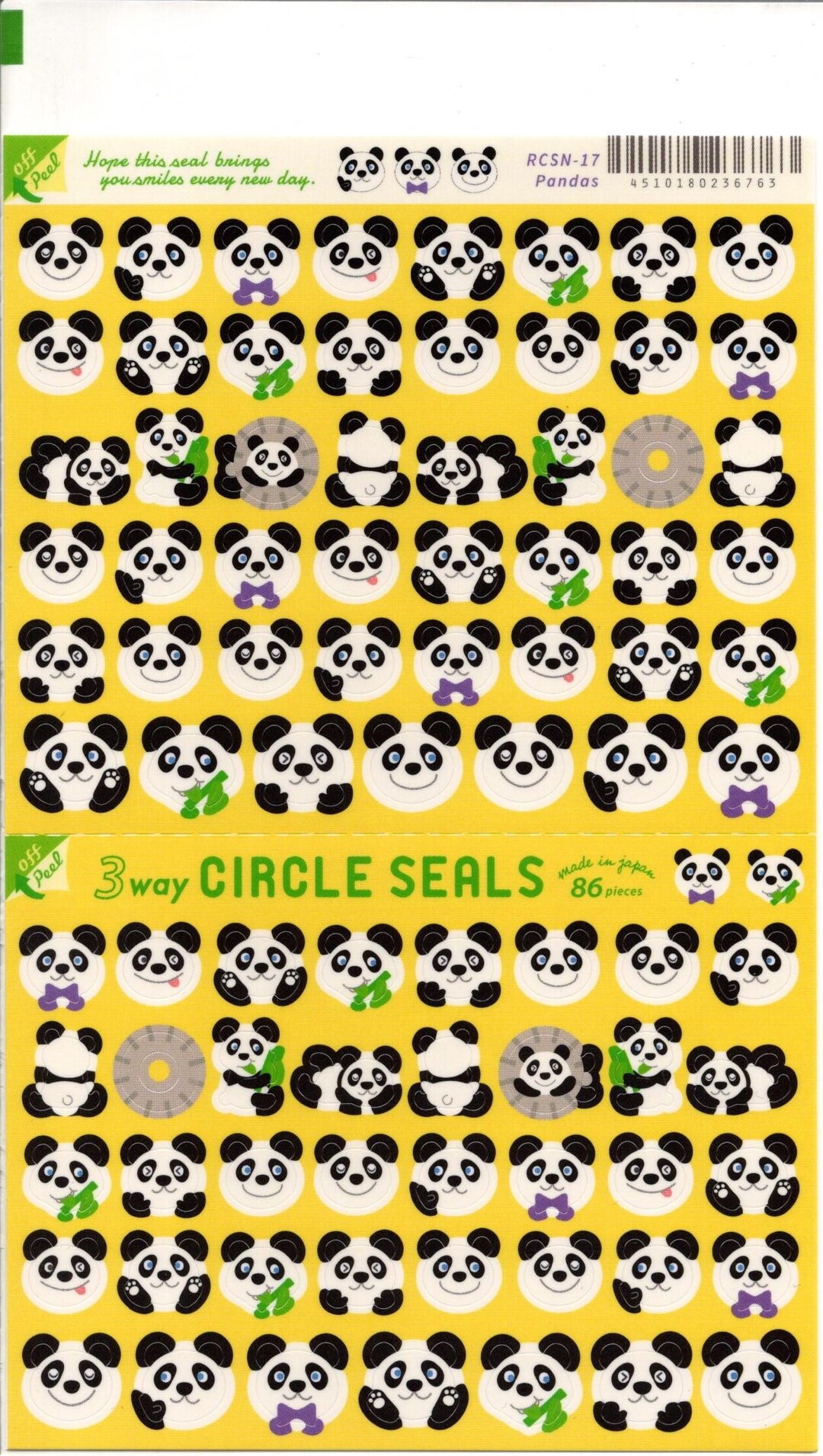 Panda Stickers - 3 Way Circle Seals - Etsy