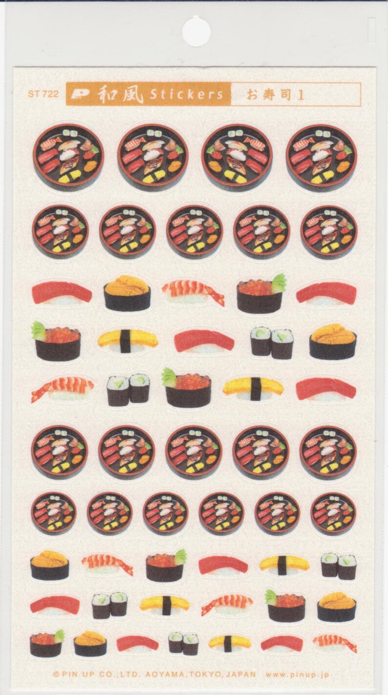 Sushi Stickers Paper Stickers Reference M7906M2699-700 - Etsy