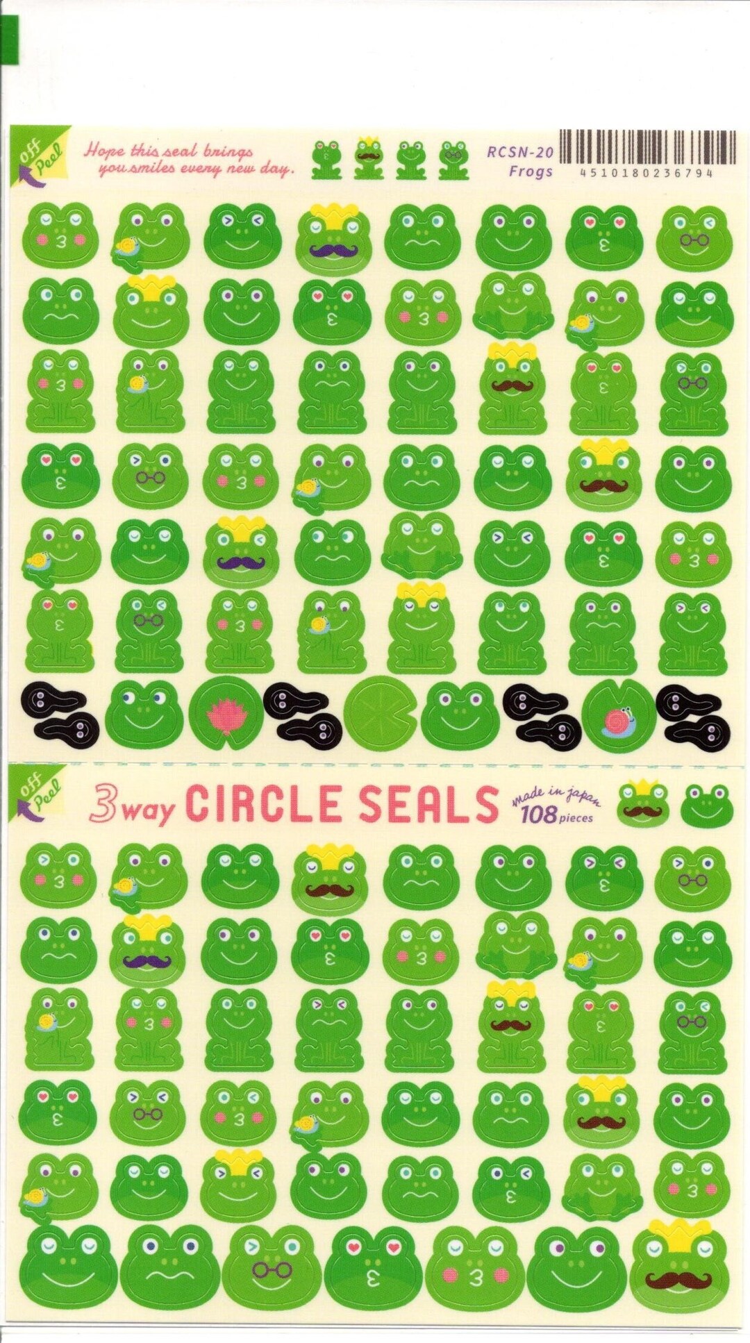 Frog Stickers - 3 Way Circle Seals - Etsy