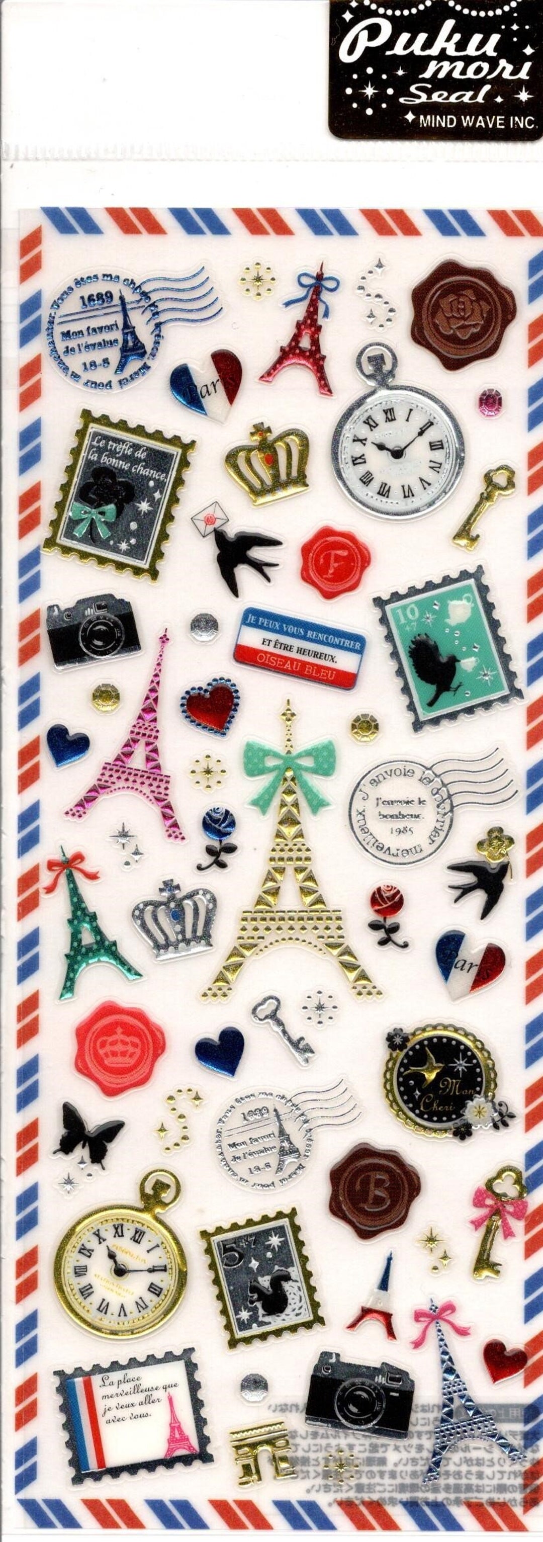 Paris Stickers - French Stickers - Pukumori Stickers - Mind Wave ...
