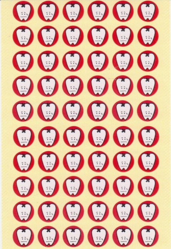 Tooth Stickers Teeth Stickers Dental Stickers Reference | Etsy