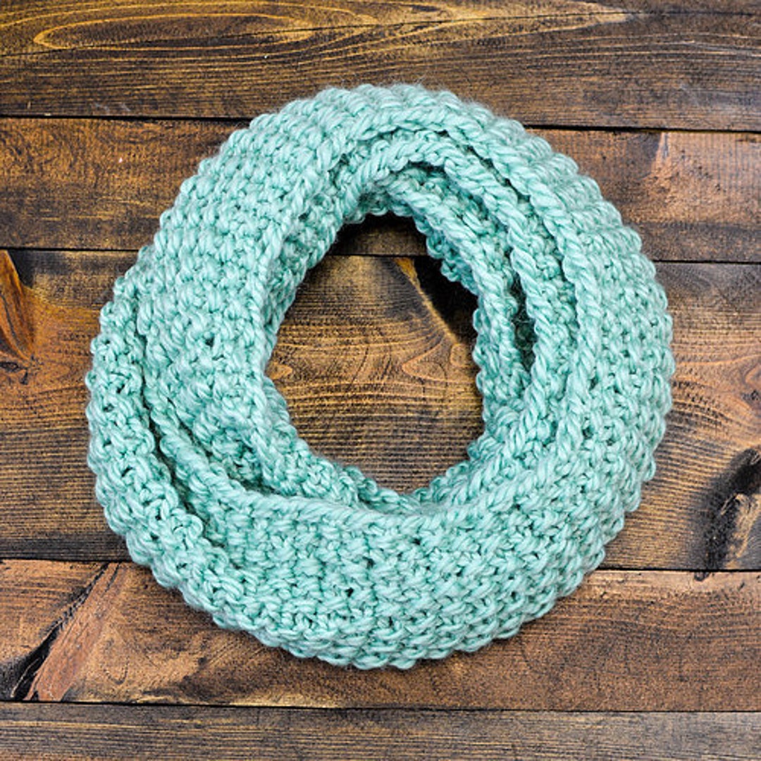 Chunky Infinity Scarf Large Knit Circle Scarf Oversized Loop - Etsy