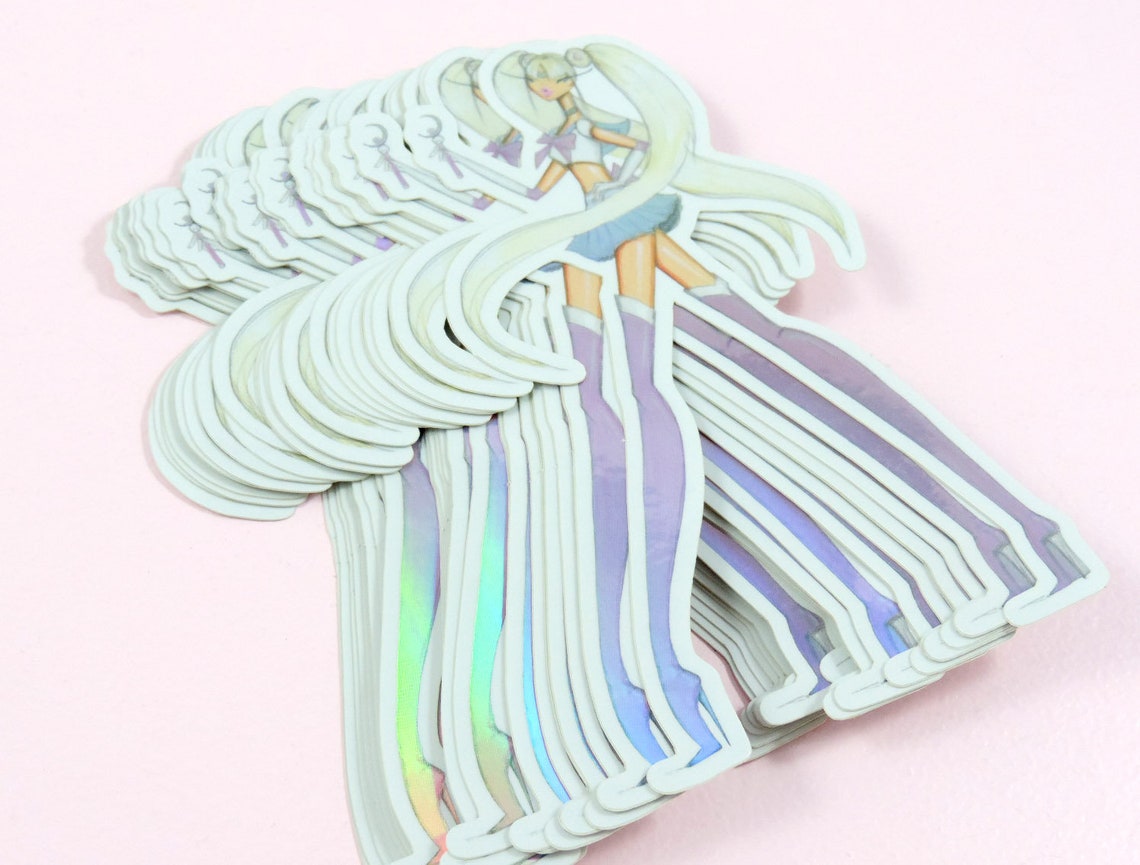 Sailor Moon Holographic Sticker,laptop Sticker,holo Vinyl Sticker,holo ...