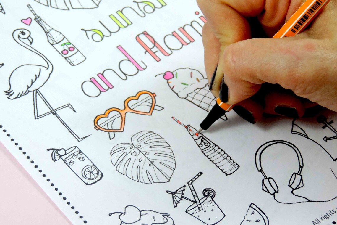 Two A5 Printable Coloring Pages,filofax Coloring Pages,printable ...