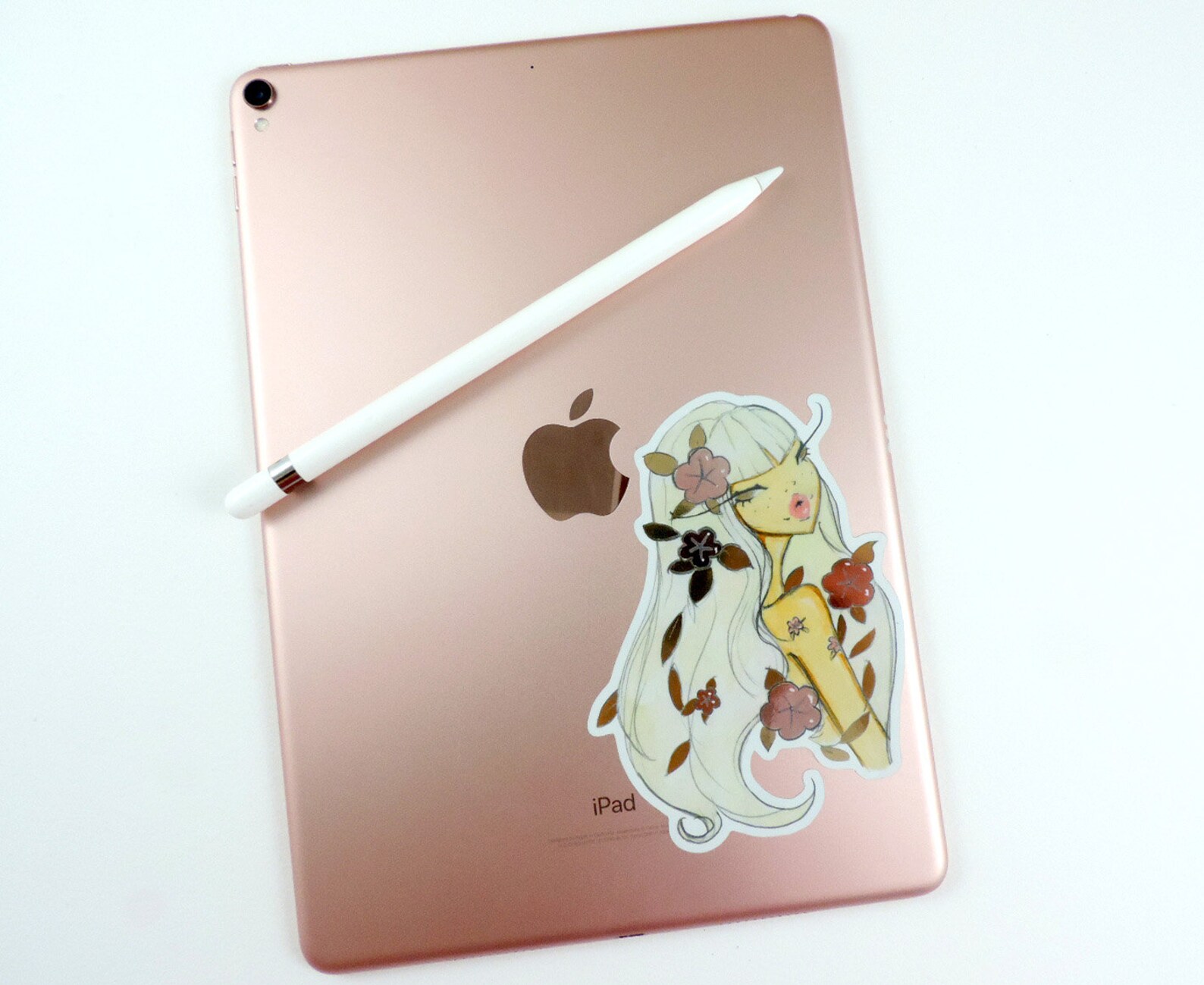 Flower Child Rose Gold Sticker Rose Gold Vinyl Stickers Rose - Etsy
