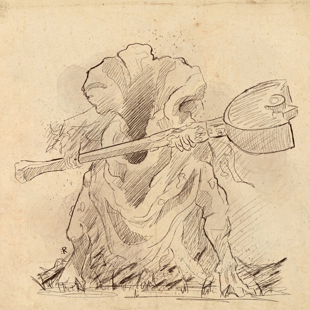 Drawing Inspired by Erdtree Avatar From Elden Ring - Physical Print ...